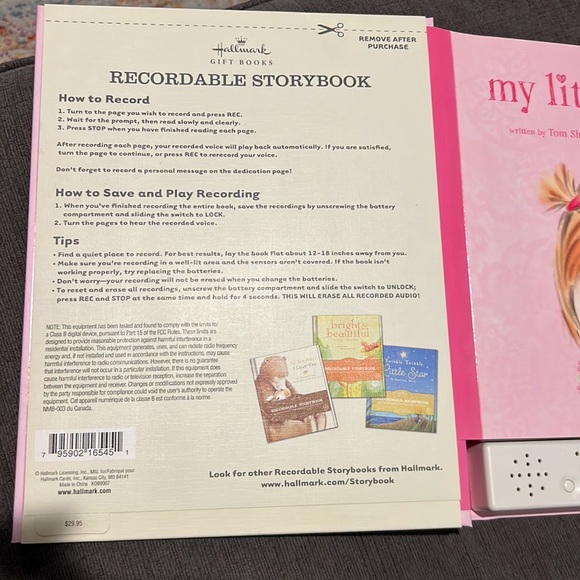 Hallmark | Toys | New Hallmark My Little Princess Recordable Book ...